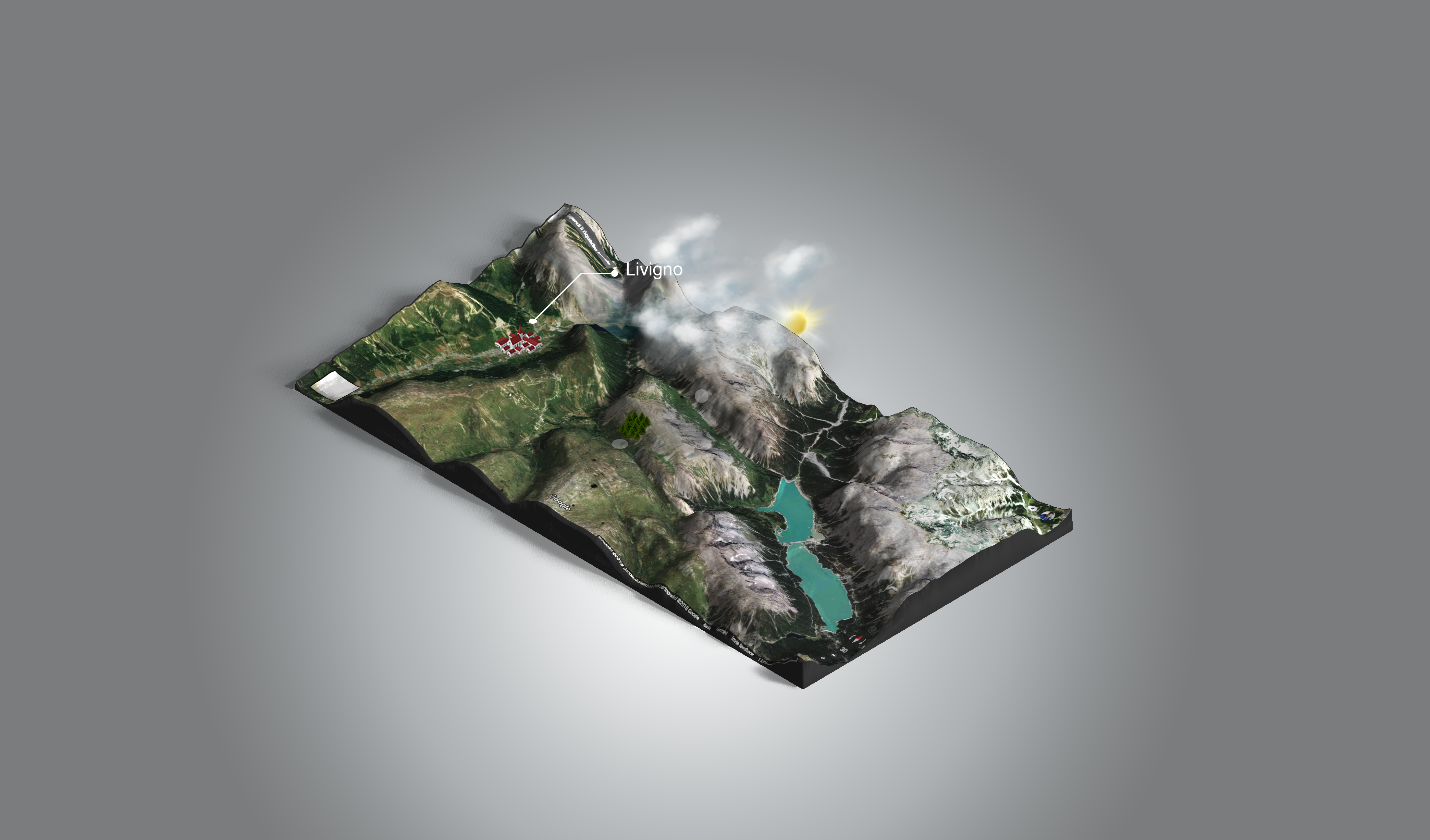Examples of camping, village, outdoor and territory maps